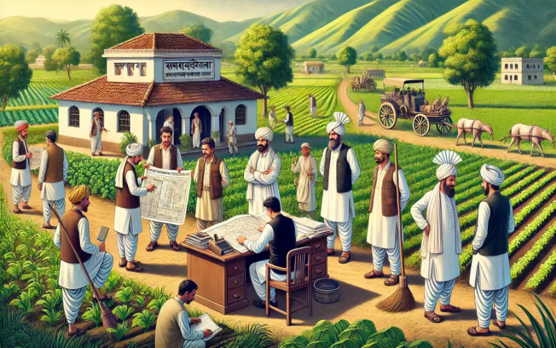 Village Officers: Numberdar, Patwari, Qanungo, Patadar