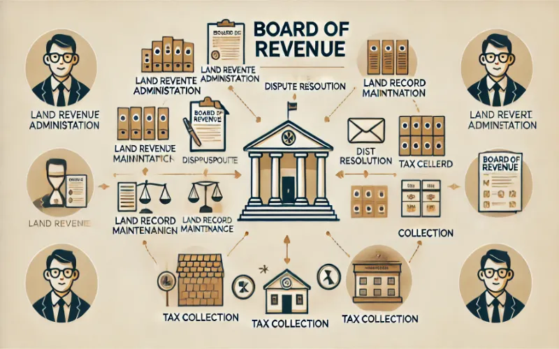 Functions of Board of Revenue | Land Records & Taxation